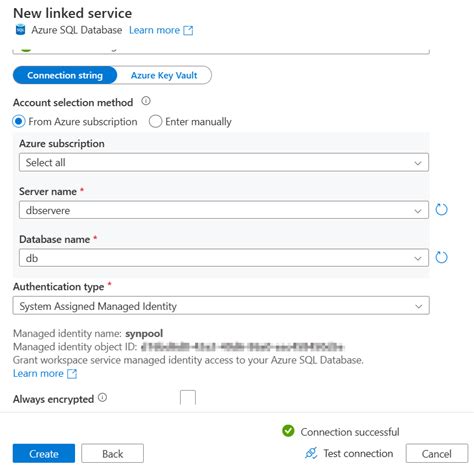 Azure Synapse Connect To Azure SQL From Notebook Using Managed