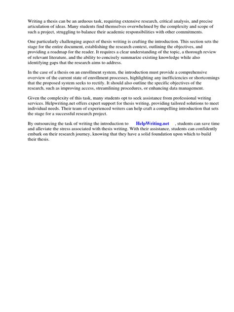 Sample Introduction Thesis Enrollment System Pdf World Wide Web