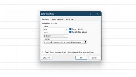 how to do email validation in excel alternative