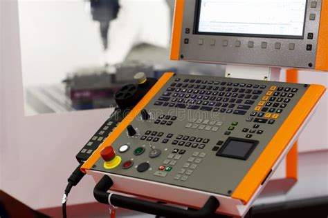 Cnc Control Panel Of Modern Milling Machine Stock Image Image Of