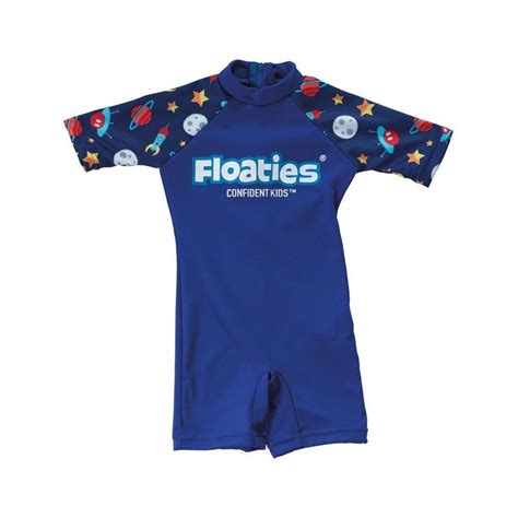 Floaties Boys Swimsuit 2 3years Blue Rocket Ship Big W