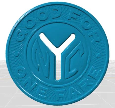 Nyc Subway Token Free 3d Print Model Makerworld