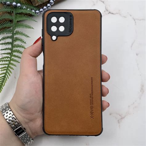 قاب گوشی Galaxy A12 Galaxy M12 سامسونگ چرمی دور ژله ای X Level لاکچری