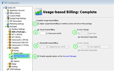 Setting Usage Based Billing VISP