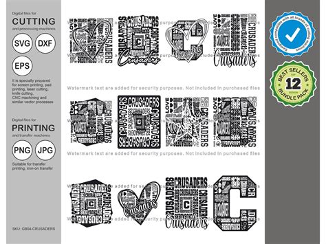 Crusaders Svg Crusader 12 Typography Svg Mascot Designs Pack Etsy Crusaders Svg Crusader 12 Typography Svg Mascot Designs Pack Etsy