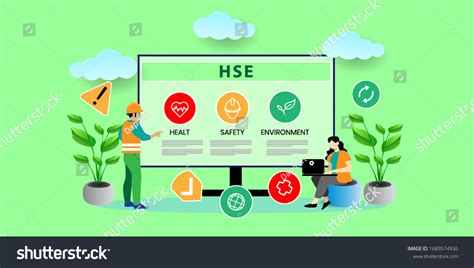 Hse Health Safety Environment Vector Illustration เวกเตอร์สต็อก ปลอด