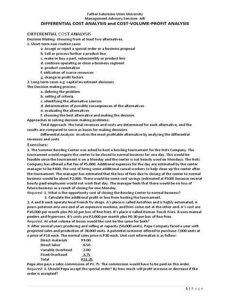 Mas Review 1 Fsuu Accounting Pdf Pricing Marketing