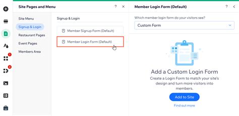 Site Members Customizing The Member Login Form Help Center