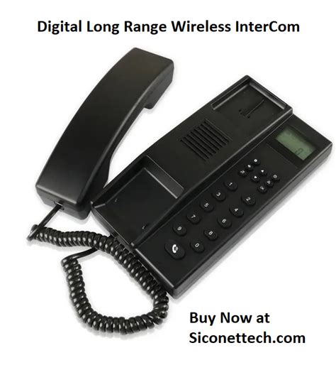 wireless long range digital intercom phone with display security