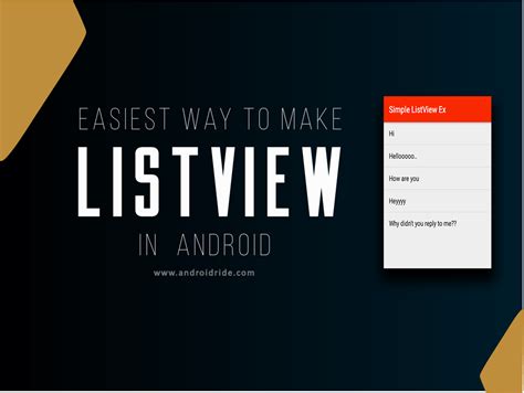 Easiest Way To Make Listview In Android Androidride