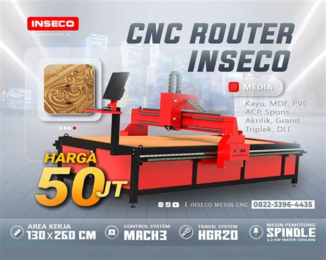Harga Mesin Cnc Router Ukir Kayu 3d Terbaik Merk Inseco