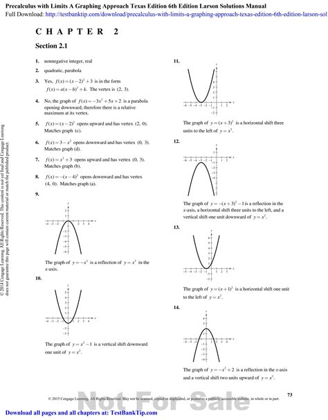 Precalculus With Limits A Graphing Approach Texas Edition 6th Edition Larson Solutions Manual By