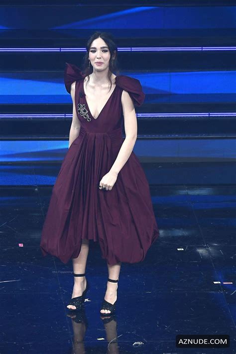 Matilda De Angelis Sexy Flaunts Her Cleavage At The 71st Sanremo