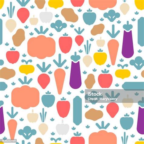 야채 패턴이 매끄럽습니다 야채 세트 배경입니다 가지와 감자 호박과 순무 무와 토마토 마늘과 당근 표지판 개체 그룹에 대한 스톡