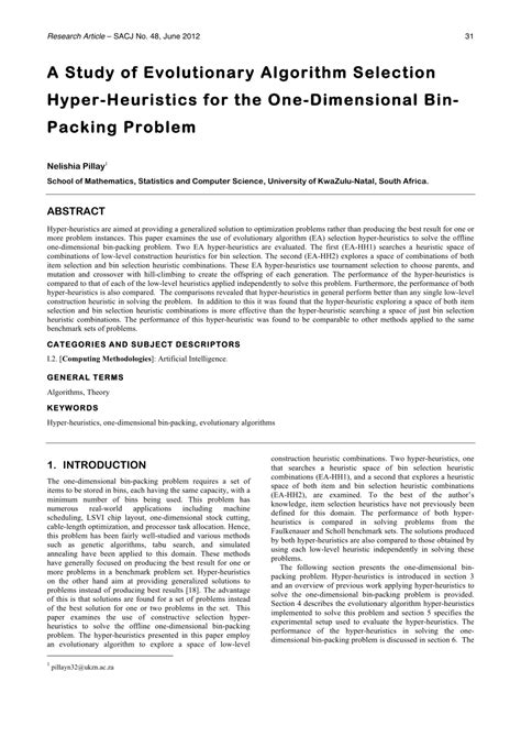 Pdf A Study Of Evolutionary Algorithm Selection Hyper Heuristics For