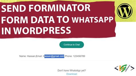 How To Send Forminator Form Field Data To Whatsapp After Form Submit In