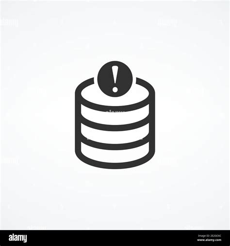 Database Icon With Exclamation Mark Database Icon And Alert Error
