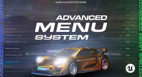 Advanced Menu System Plugintemplatekitframework 카테고리 코드 플러그인 Ue 마켓플레이스