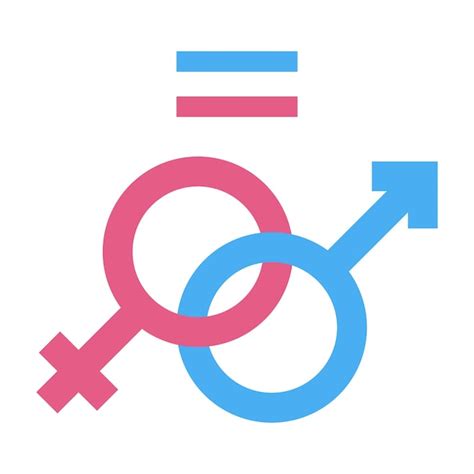 Premium Vector Gender Equality Sign Overlapping Angled