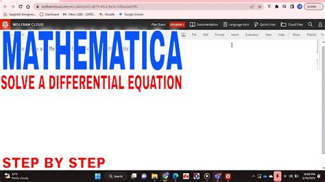 how to solve a differential equation in mathematica 🔴 youtube