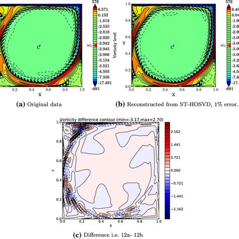 Vorticity Field Of The Lid Driven Cavity At Re 10000 T 1900s