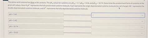 Answered The Amino Acid Cysteine Has Three… Bartleby