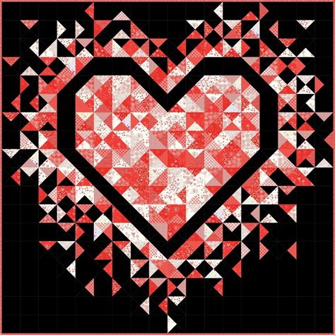 Exploding Heart Quilt Pattern Paper Pattern Slice Of Pi Etsy