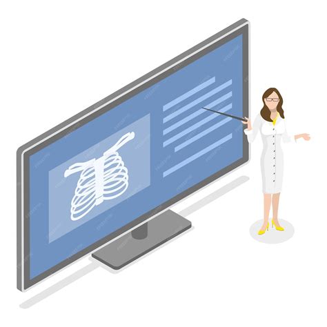 폐질환 호흡기계 검사 및 치료 항목 2의 3d 등각 투영 평면 벡터 그림 프리미엄 벡터