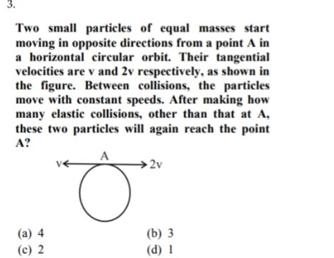 Two Small Particles Of Equal Masses Start Moving In Opposite Directions F