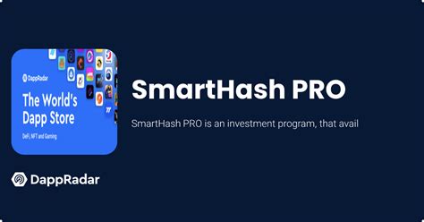 Smarthash Pro Project Overview Analytics And Data Dappradar