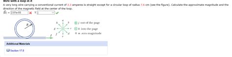 Solved Wire With A Loop In It A Very Long Wire Carrying A Chegg Com