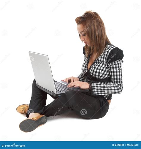 Surfing The Internet Stock Image Image Of Caucasian Laptop 2422301
