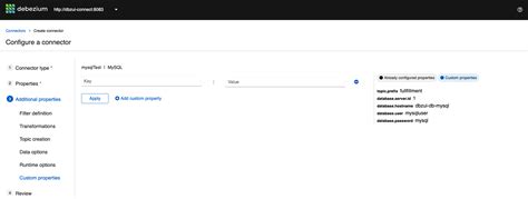 Enable Pass Through Of Additional Properties In Debezium UI