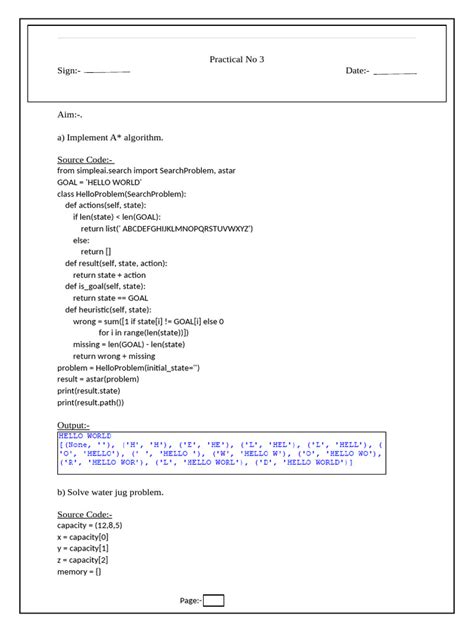 practical no 3 pdf