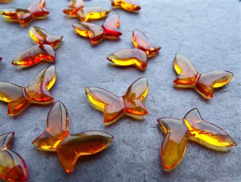 20 Tiny Tortoise Shell Lucite Butterfly Cabochons Unique 16mm Cabochon For Wiring Diy