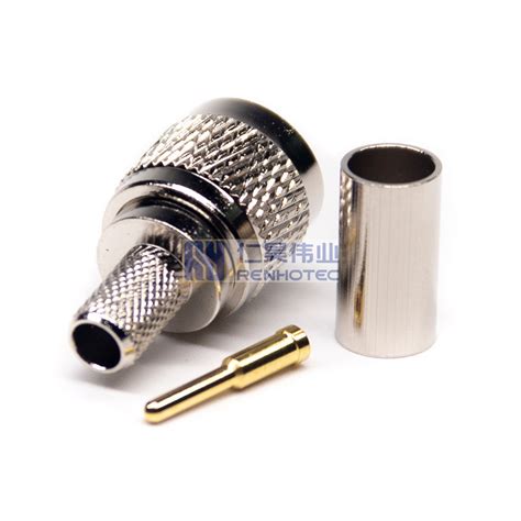 Straight Mini Uhf Male Crimp Type Rg58 Cable 50ohm Renhotec