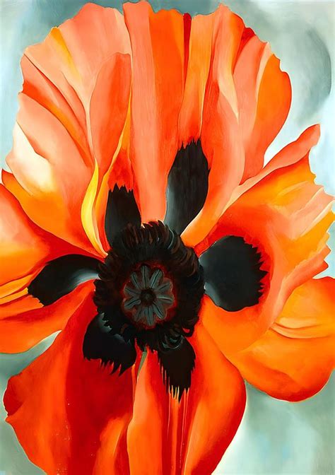 Red Poppy 1927 Painting By Georgia Okeeffe Fine Art America