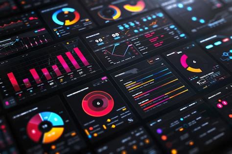 Toolkituiux Dashboard Infographic Template With Big Data Visualization Pie Charts Workflow Web