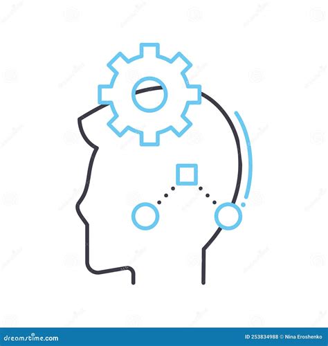 Personal Workflow Line Icon Outline Symbol Vector Illustration Concept Sign Stock Vector