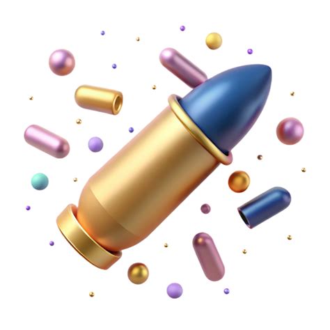 Elegant Modern Bullet Casing Detail Isolated On White Background