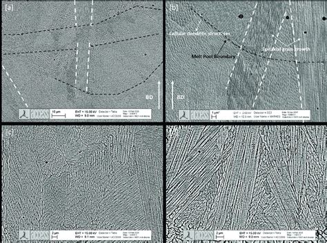 Sem Micrographs Of As Built Laser Powder Bed Fusion Lpbf Samples At Download Scientific