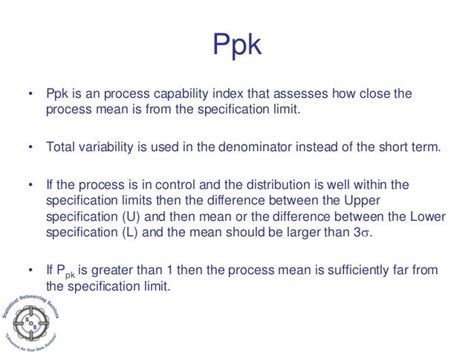 Process Capability Cp Cpk Pp Ppk