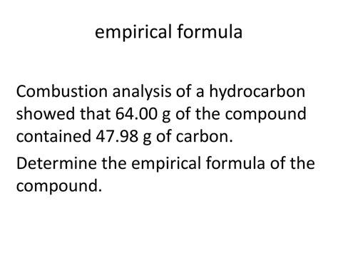 Empirical Formula