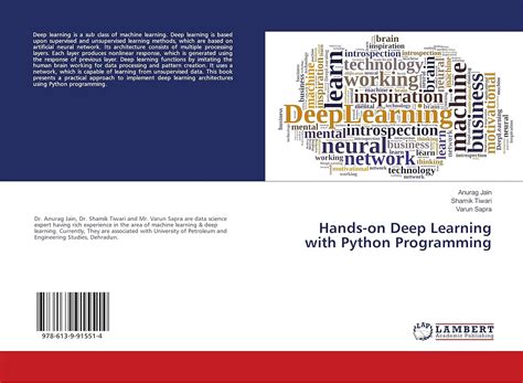 hands on deep learning with python programming jain anurag tiwari