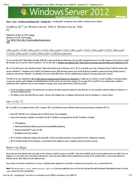 Installing Iis 85 On Windows Server 2012 R2 Microsoft Docs