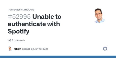 Unable To Authenticate With Spotify · Issue 52995 · Home Assistant
