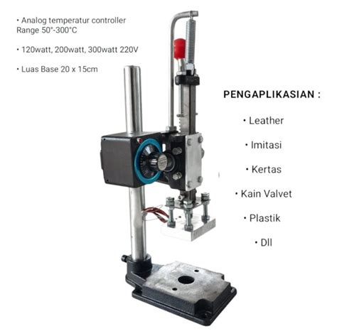 Alat Mesin Press Analog Dengan Pemanas Hot Stamp Pakai Di Tali