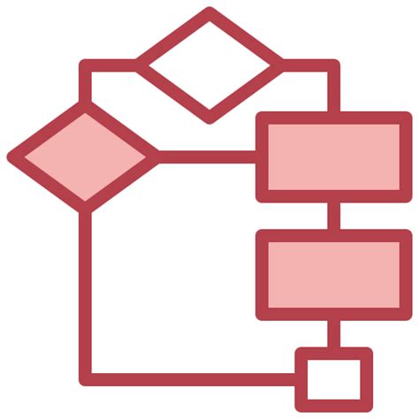 Flow Diagram Surang Red Icon