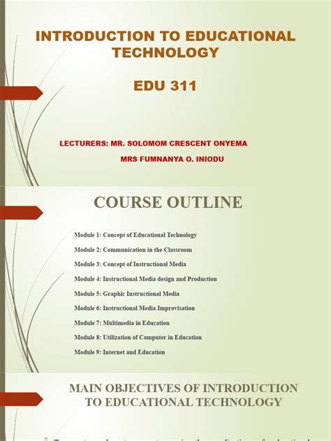 Introduction To Edu Tech Module 1 Pdf Educational Technology Learning