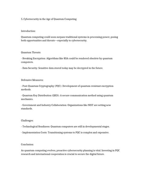 Quantum Computing Cybersecurity Pdf